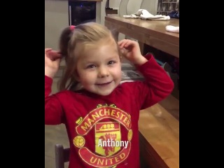 Cute little girl Nyah Rose Lee naming Manchester United players and ...